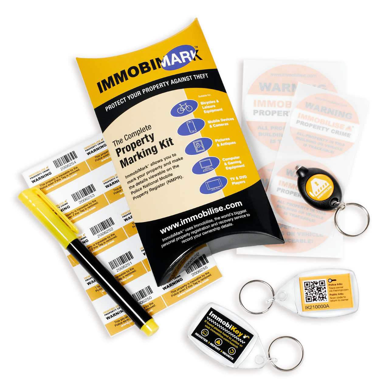 ImmobiMark - Complete Home Security Marking Kit - Immobilise Marking ...