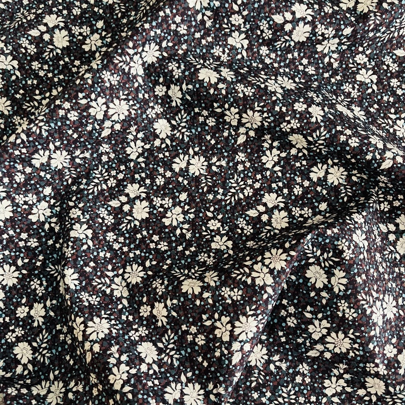 Liberty Fabrics: Capel Pepper B (Blue Grey) Piccadilly Poplin