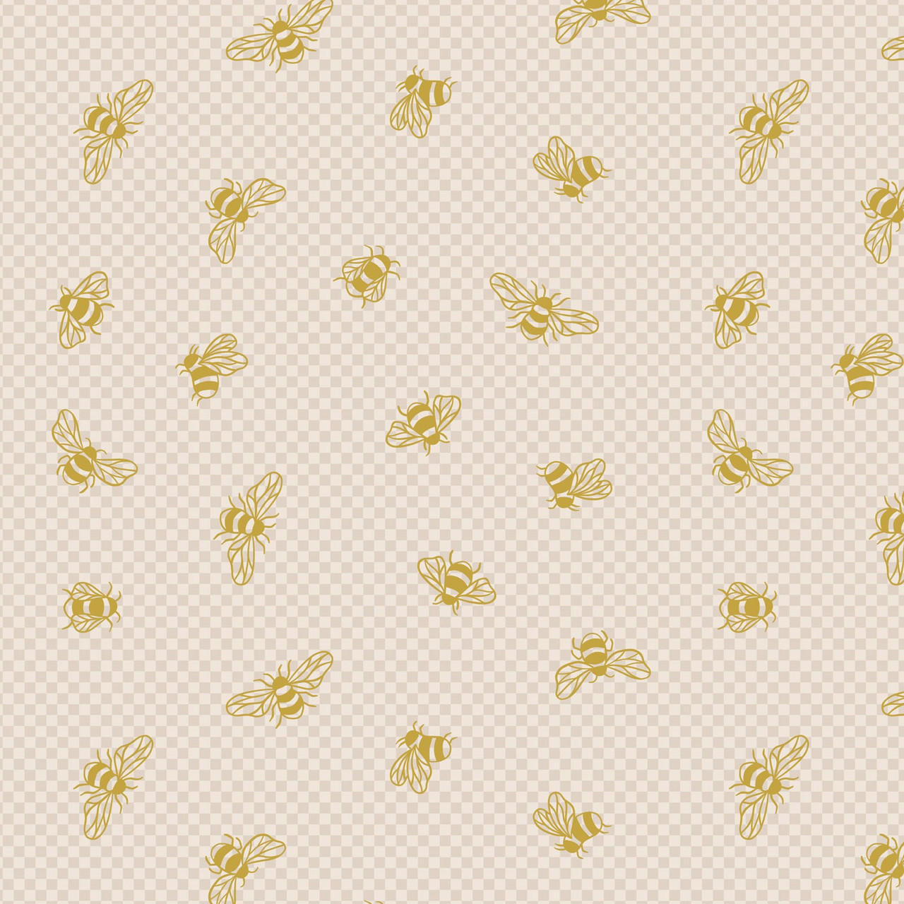 Lewis & Irene - Honey Bee: Bees in Dark Cream Gold Metallic