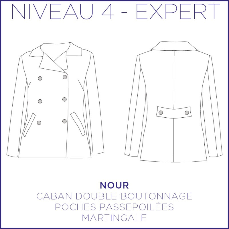 Coralie Bijasson France: Nour Peacoat Pattern