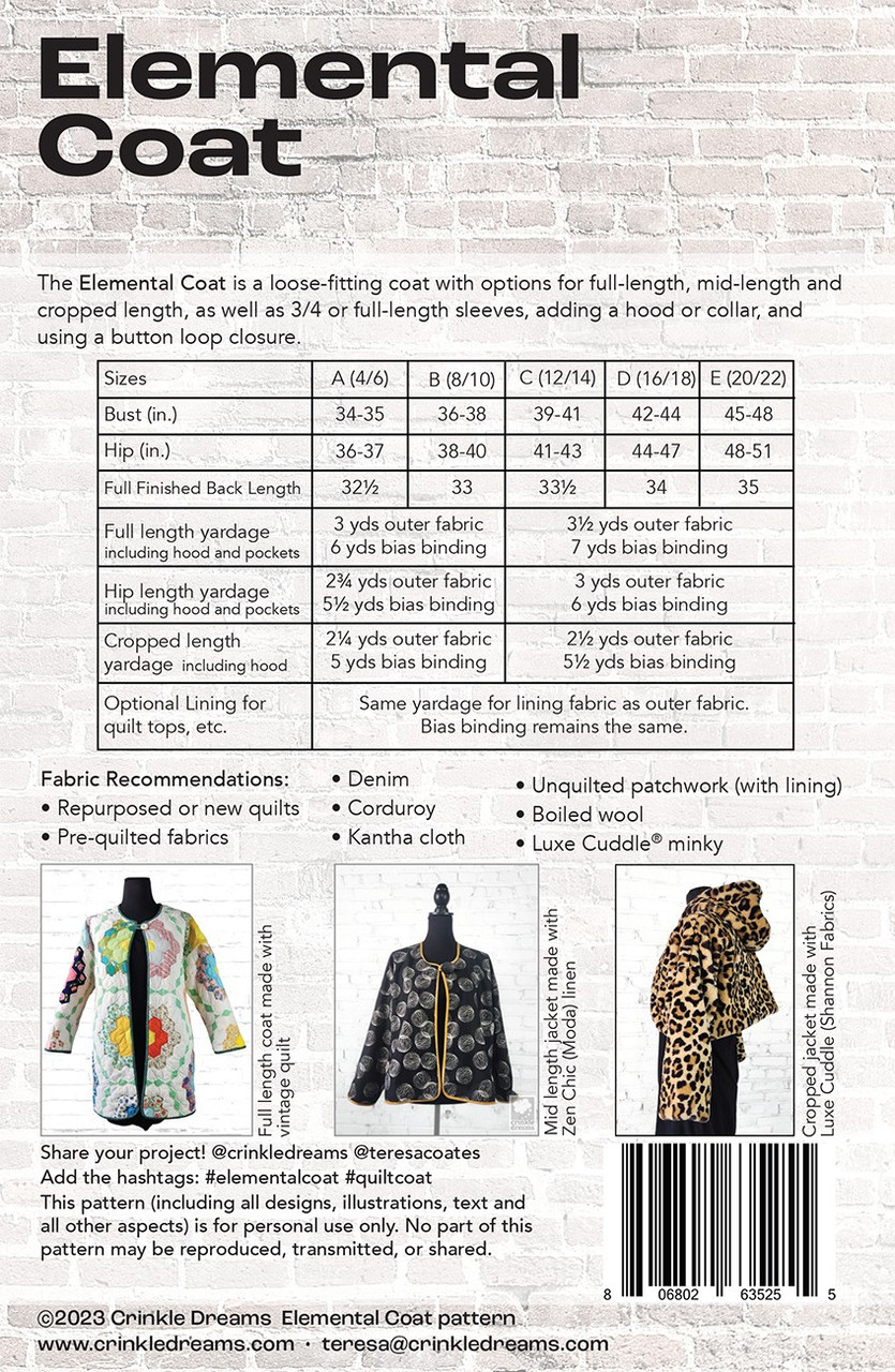Crinkle Dreams - Elemental Coat Pattern