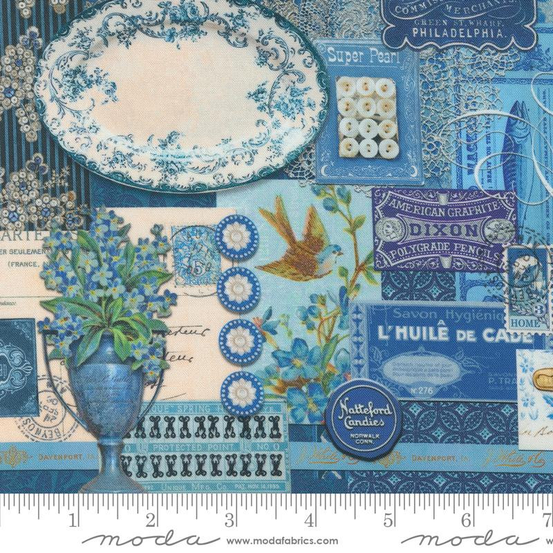 Moda: Curated in Color by Cathe Holden - Collage Patchwork in Blue