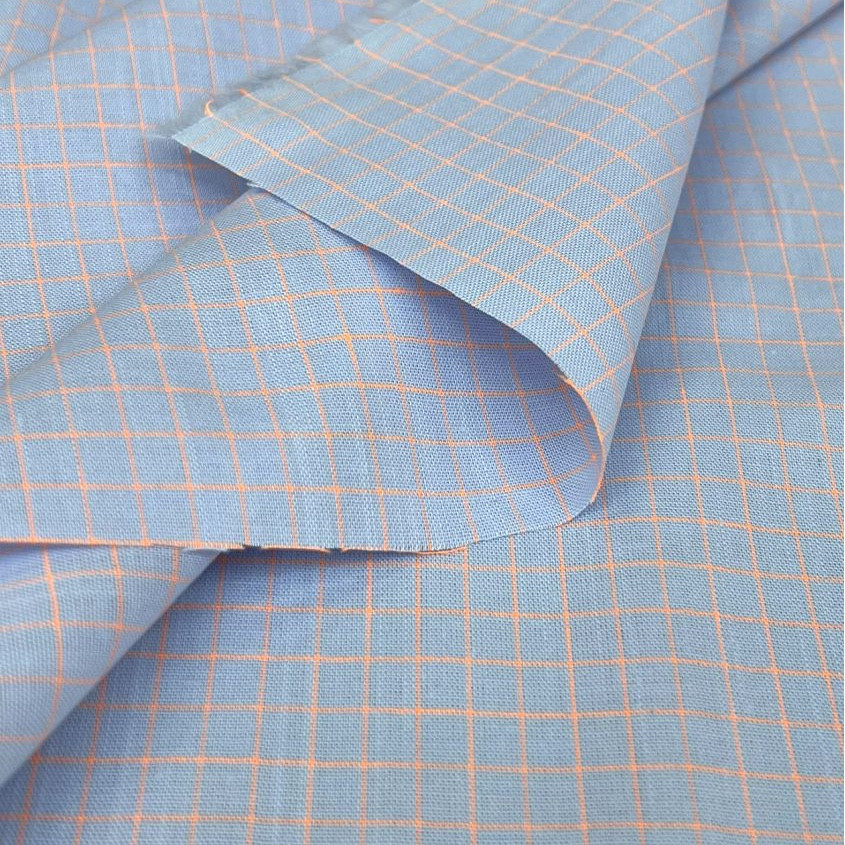 Cousette France - Koy Square in Blue and Orange Neon (57" wide)
