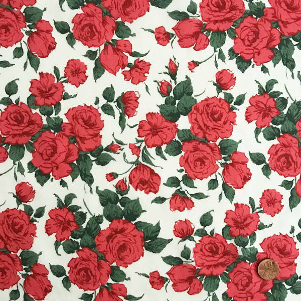 Liberty Fabrics: Carline Rose A (Red) Tana Lawn®