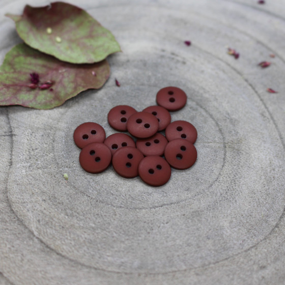 Atelier Brunette - Classic Matte Button in Rust (10 mm)