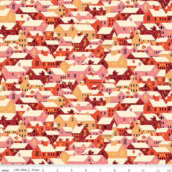Liberty Quilting: Festive Fair - Snowy Rooftops B