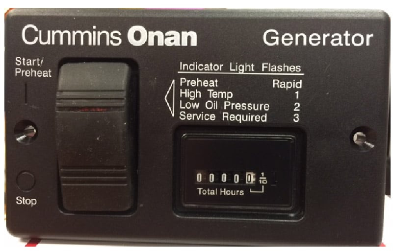 Cummins Onan Remote Start Stop with Hour Meter RV QD | 300-4943 ...