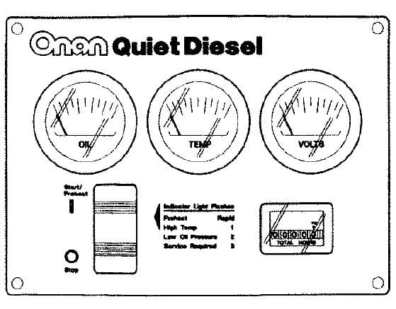 Cummins Onan Remote Gauge Panel RV QD | 300-5027 - Norwall PowerSystems
