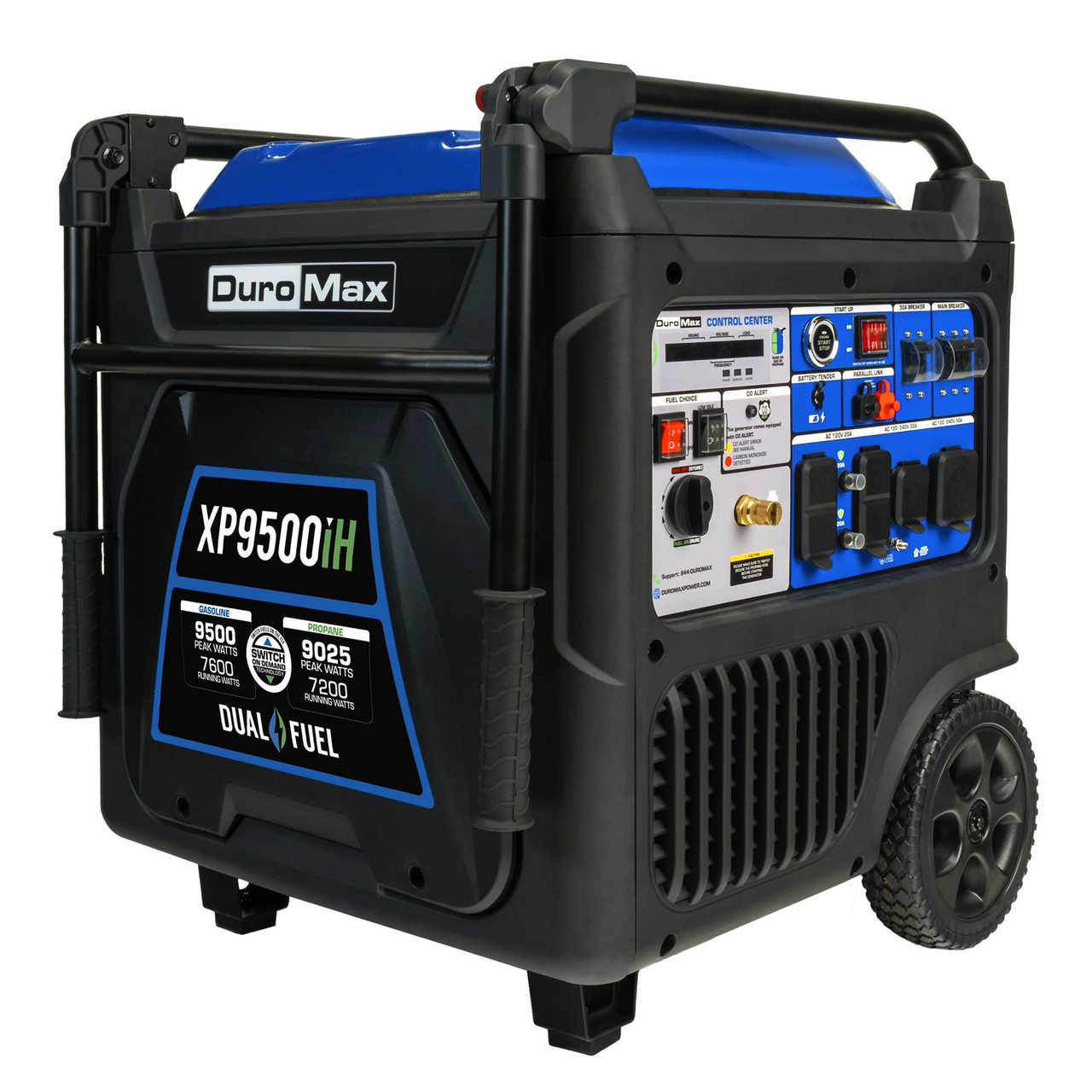 DuroMax 9500 Watt Inverter Generator Dual Fuel CO Alert