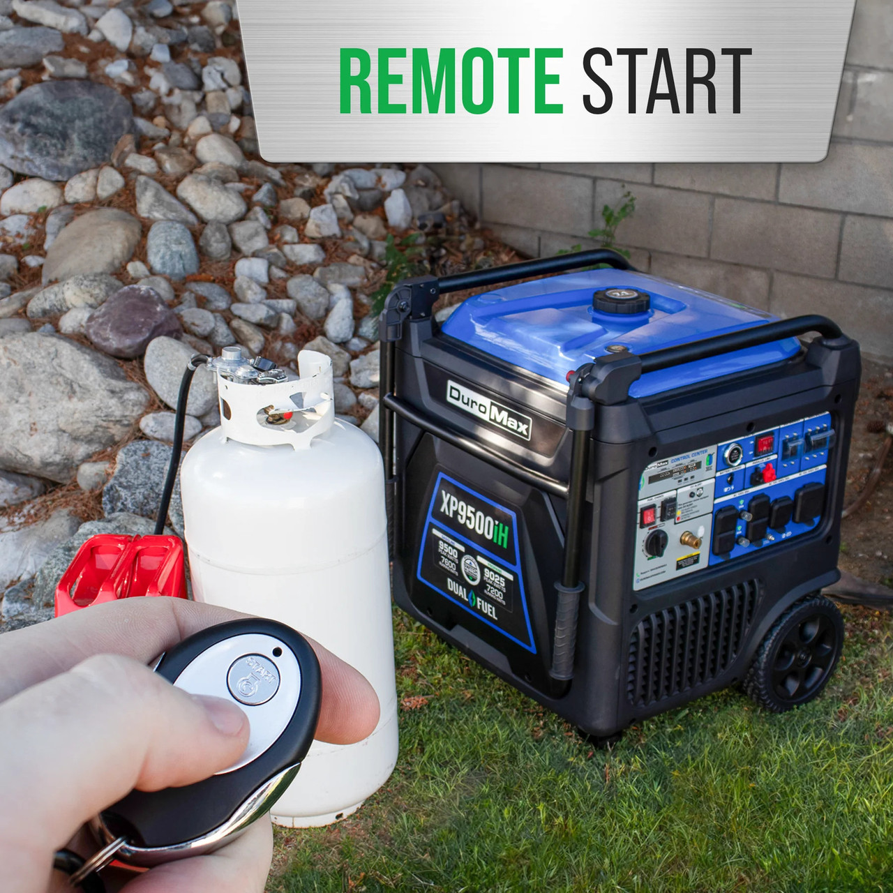 DuroMax 9500 Watt Inverter Generator Dual Fuel CO Alert