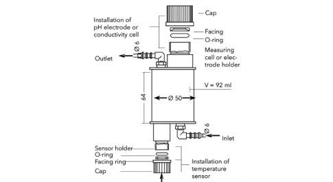 WTW D 530 flow-through vessel