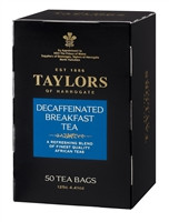 Taylors of Harrogate DECAFFEINATED BREAKFAST TEA - 50 tea bags - Blue ...