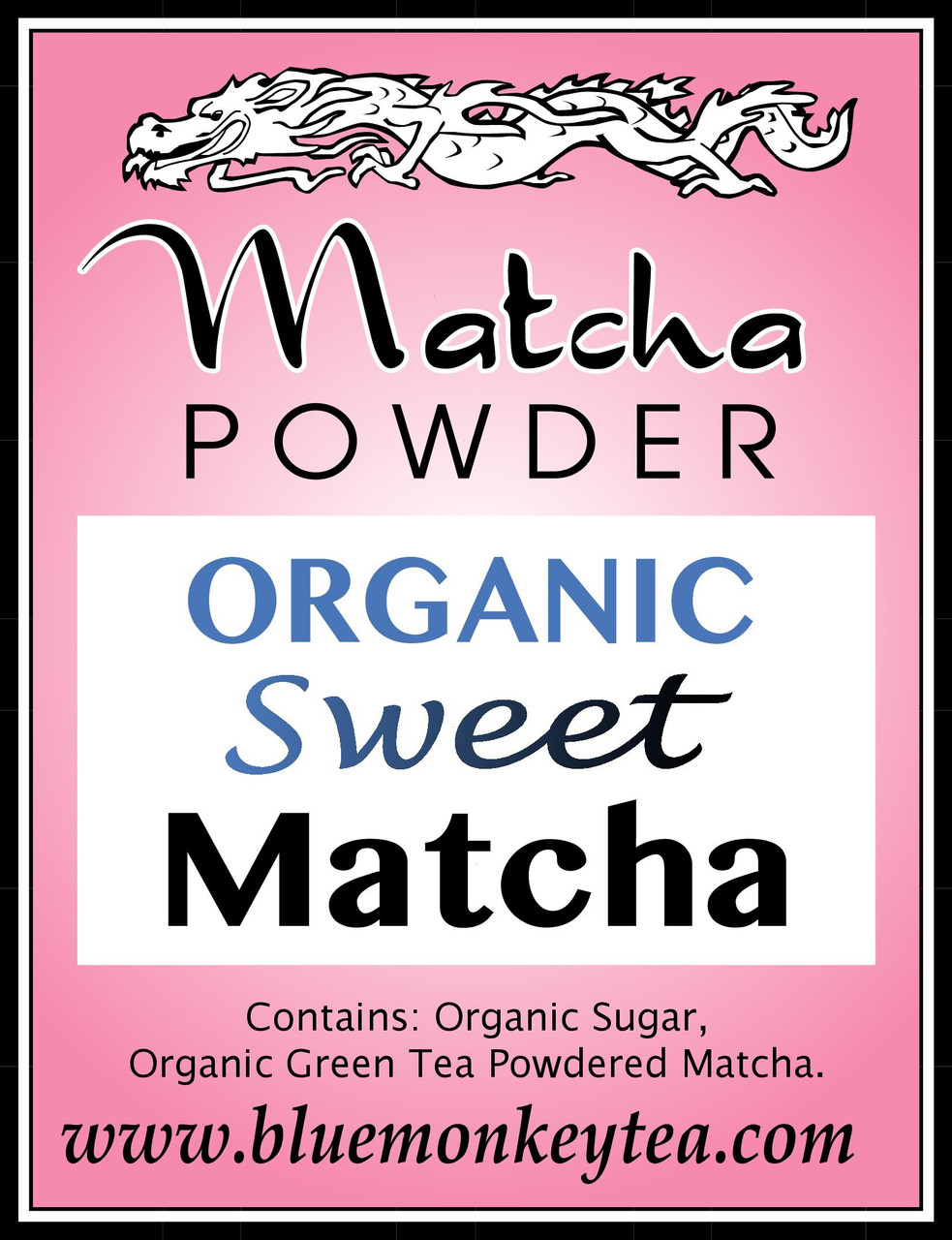 Organic, Sweet Matcha, Powder Tea, per ounce - Blue Monkey Tea Store