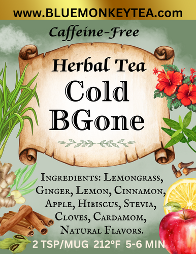 Cold BGone, Caff-free, Fruit and Herbal Loose Leaf Tea Blend - Blue ...