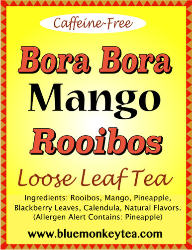 Bora Bora Mango Rooibos, Loose Leaf Herbal Tea - Blue Monkey Tea Store