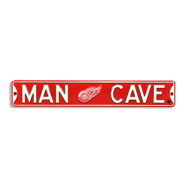 Authentic Street Signs Detroit Red Wings Man Cave Metal Street Sign ...