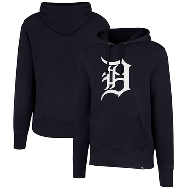 Detroit Tigers '47 Primary Logo Headline Pullover Hoodie - Navy ...