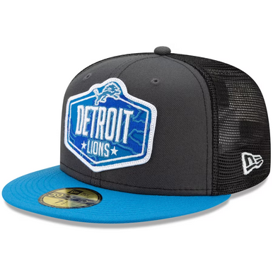 Detroit Lions New Era 2021 NFL Draft 59Fifty Fitted Hat - Graphite