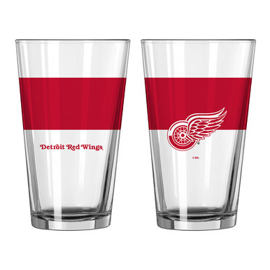 Detroit Red Wings Color Block Pint Glass