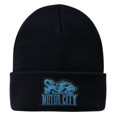 Motor City Lion MI Culture Cuffed Knit Hat - Black