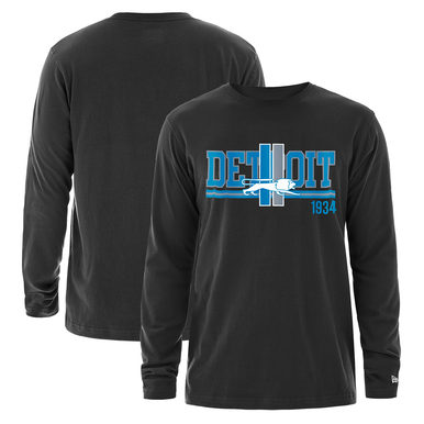 Detroit Lions New Era Historic Long Sleeve T-Shirt - Black