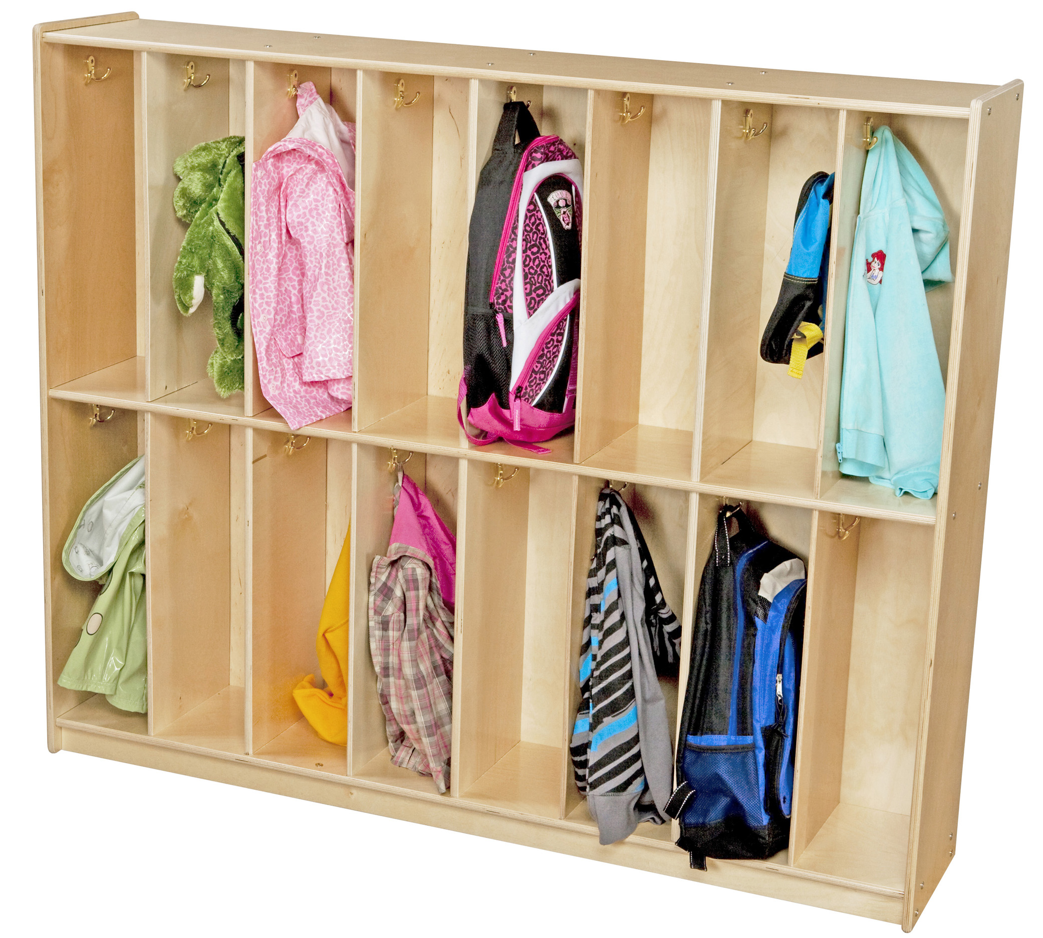 Contender 16 Section Classroom Coat Locker In USA | RRI Goods