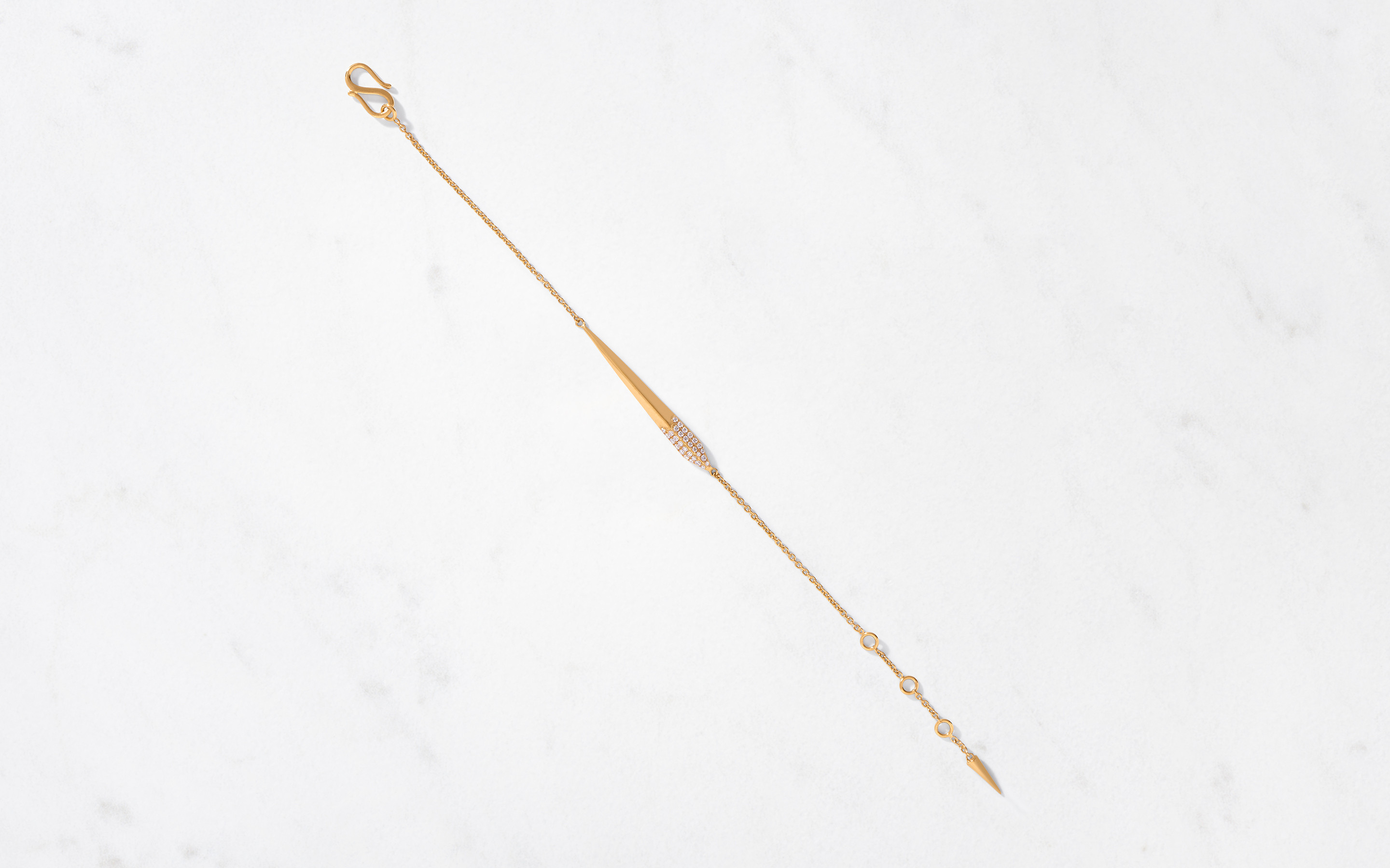 Stalactite Diamond Bracelet 22k Gold Auvere