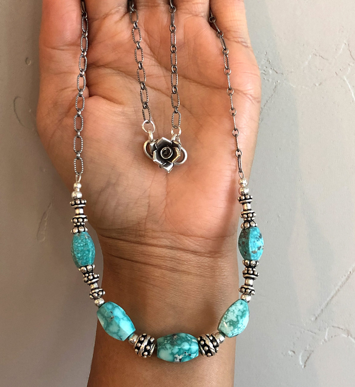 White Water Turquoise Bead Necklace - Dillon & Nattarika