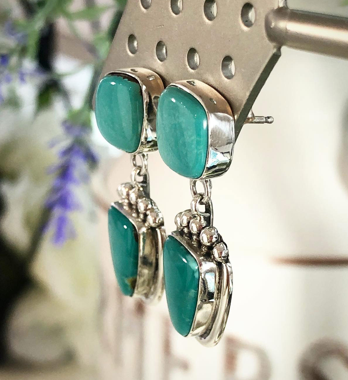 Fox Turquoise Dangle Earrings - Dillon & Nattarika