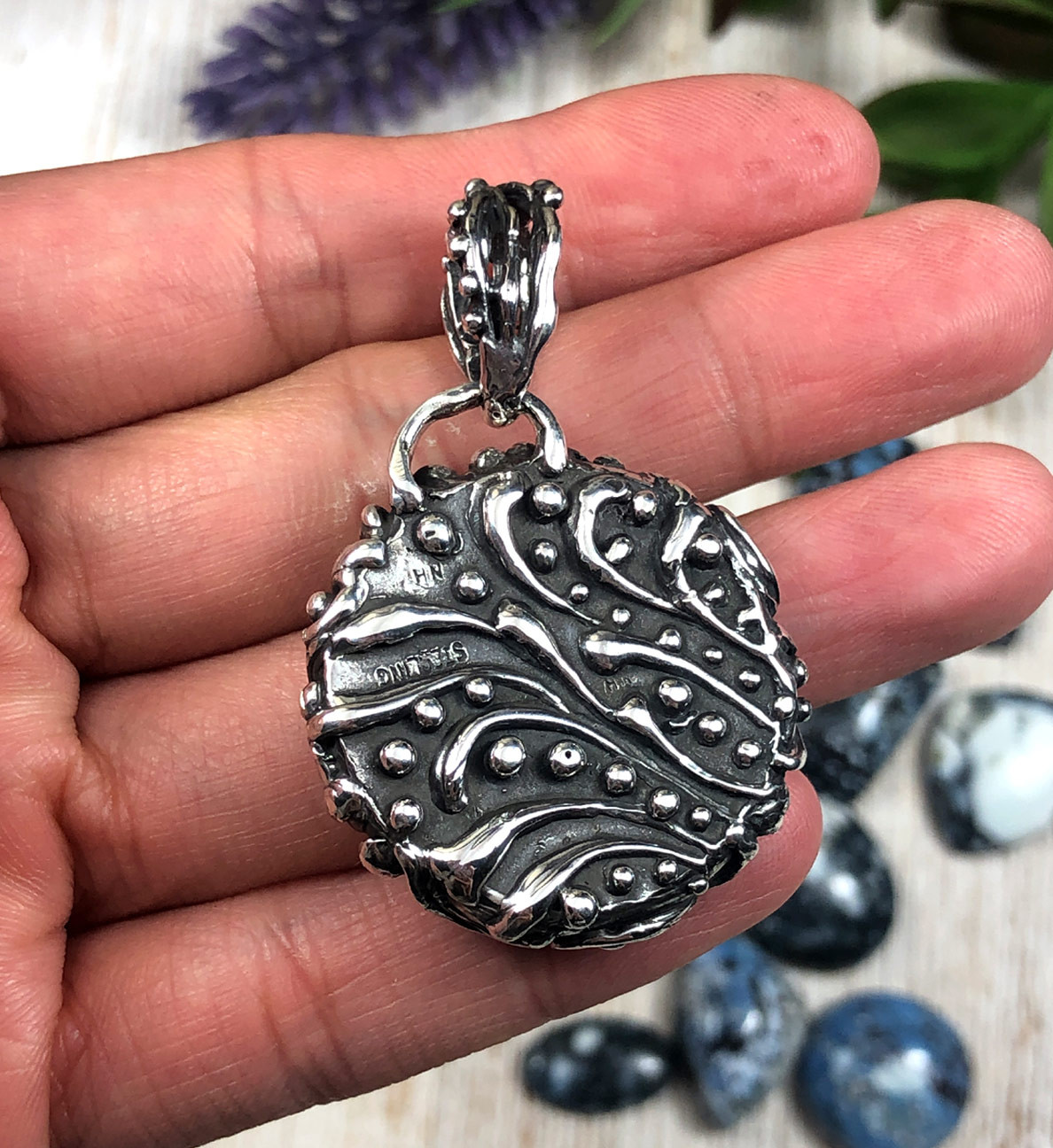 New Lander and Sterling Silver Pendant