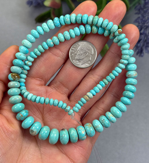 Natural Royston Turquoise Bead Strand - Dillon & Nattarika