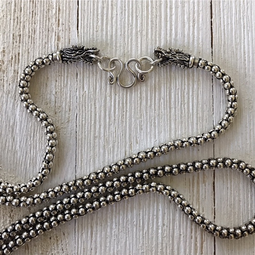 26 Inch Sterling Silver Dragon Chain
