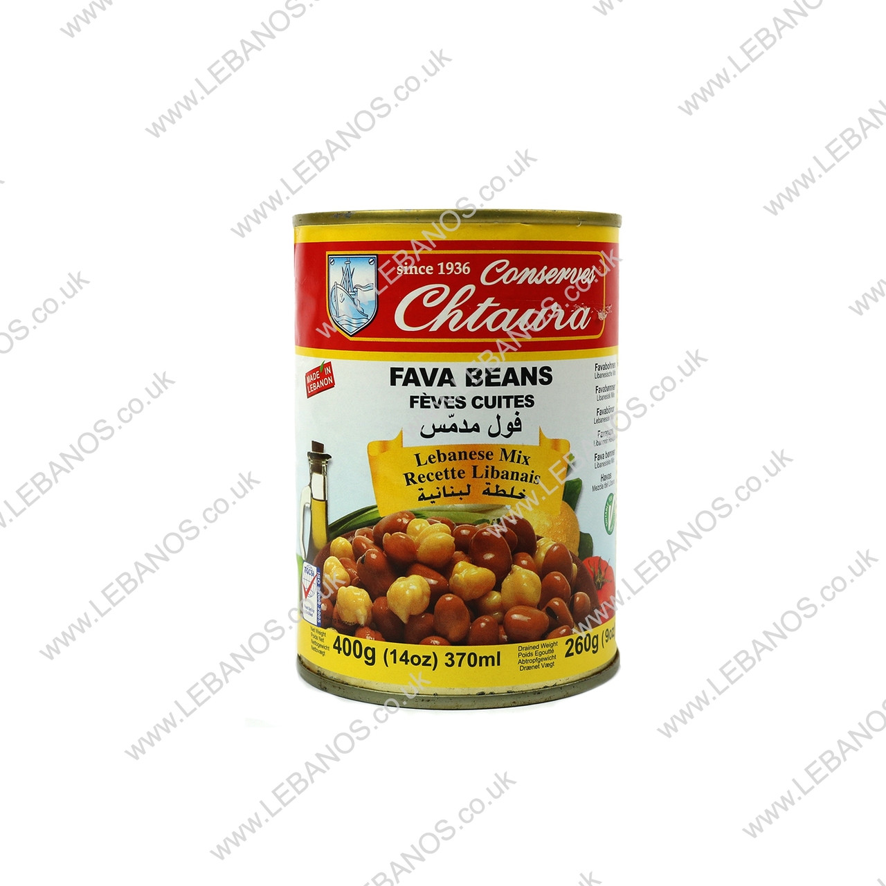 Foul Moudamas/Lebanese Mix - Chtaura Conserves - 24x400g - Lebanos Foods