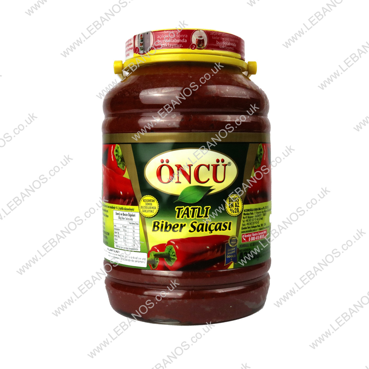 Mild Pepper Paste - Oncu - 4.3kg - Lebanos Foods