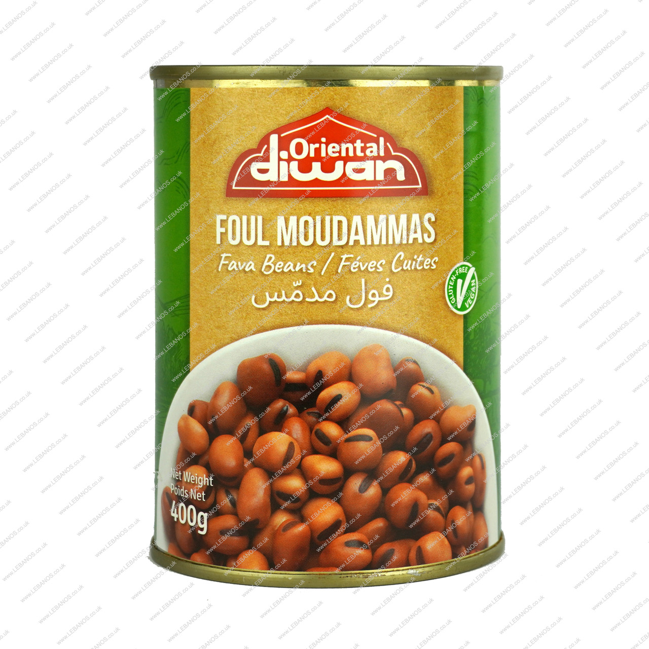 Foul Moudamas - Oriental Diwan Chtaura Conserves - 24x400g - Lebanos Foods