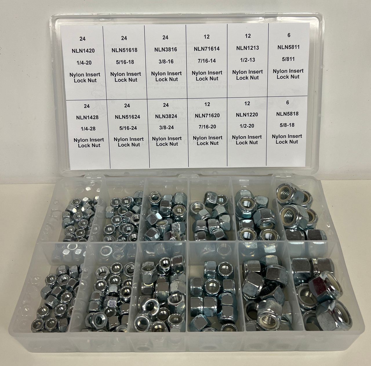 204 pc. Nylon Insert Lock Nut Assortment
