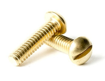 10-24 Brass Round Head Slotted Machine Screw | The Nutty Company, Inc.