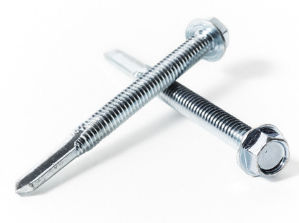 12-24 Hex Washer Head #4 & #5 Point Self Drilling Screws - Zinc Plated ...