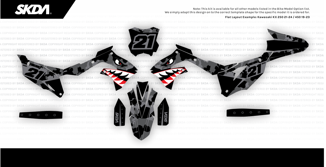 Kawasaki KXF Graphics Kit - by SK Designs Australia