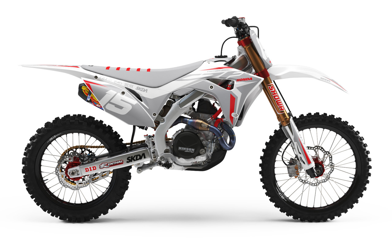 ALLTIME V2 White/Grey CR/CRF Full Graphics Kit | SKDA USA