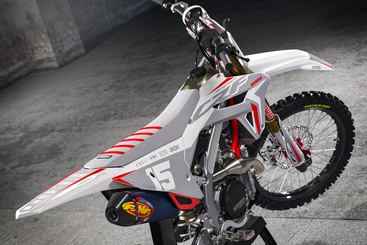 ALLTIME V2 White/Grey CR/CRF Full Graphics Kit | SKDA USA