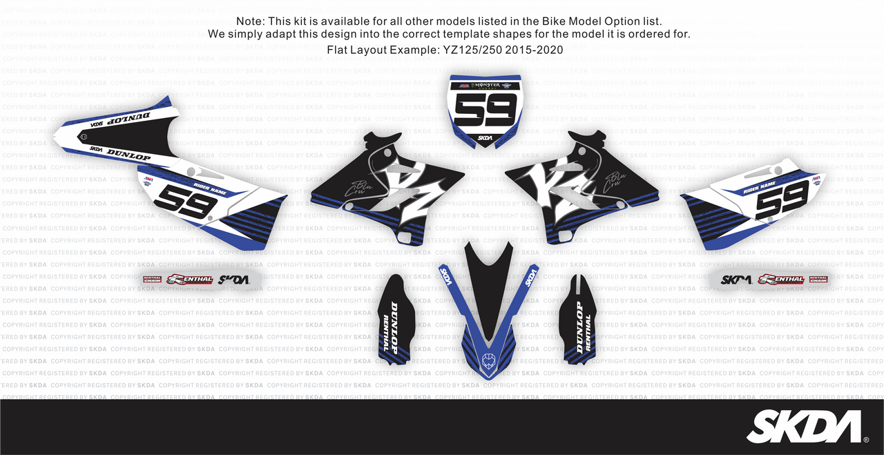 BEAST Blue YZ Full Graphics Kit | SKDA USA