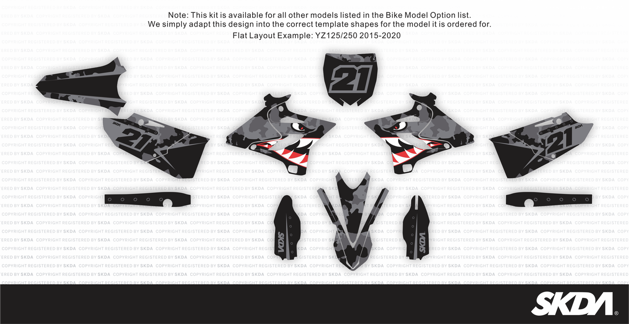 BOMBER Black YZ Full Graphics Kit | SKDA USA