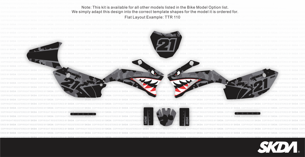 BOMBER Black TTR Full Graphics Kit - SKDA - US Store