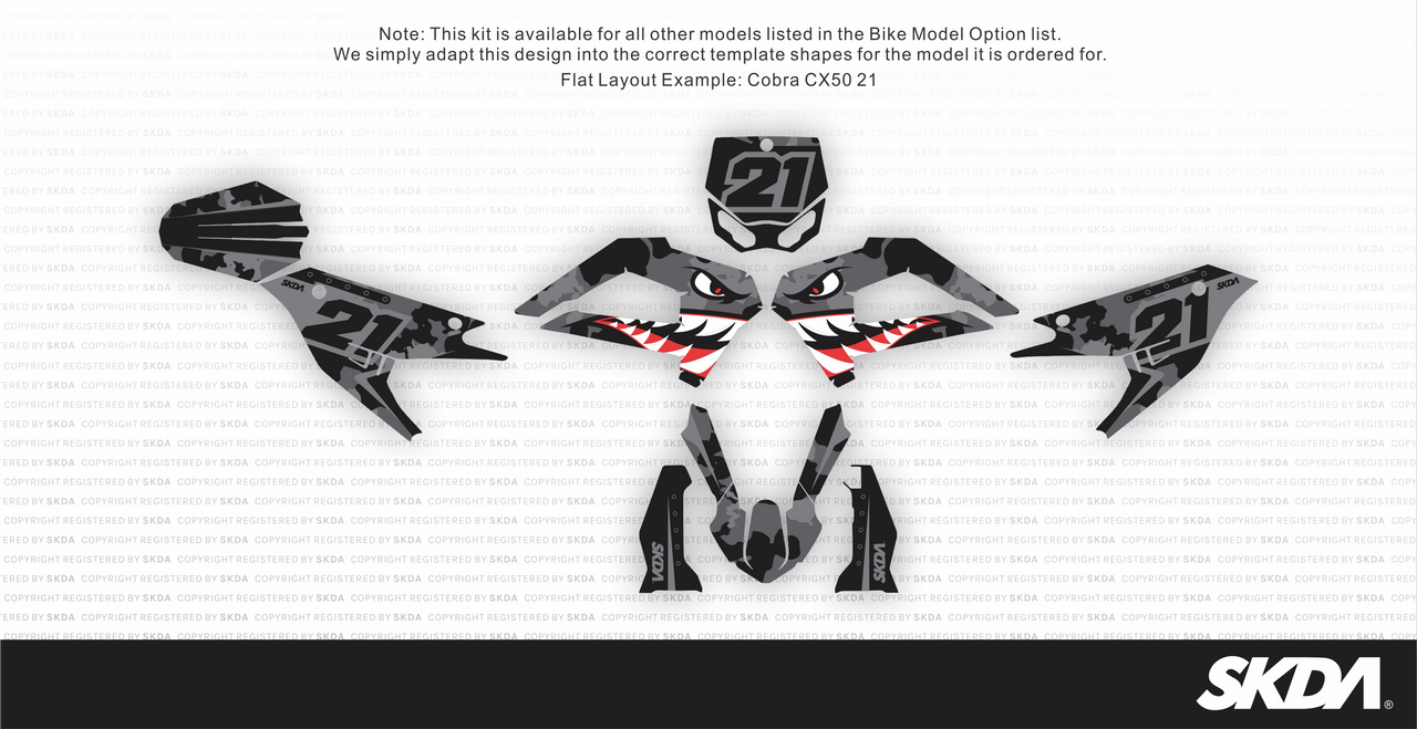 BOMBER Black Cobra Full Graphics Kit | SKDA USA