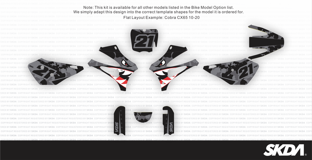 BOMBER Black Cobra Full Graphics Kit | SKDA USA
