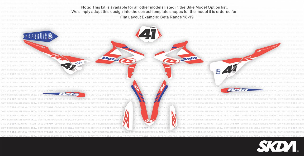 POSEIDON Red Beta Full Graphics Kit | SKDA USA
