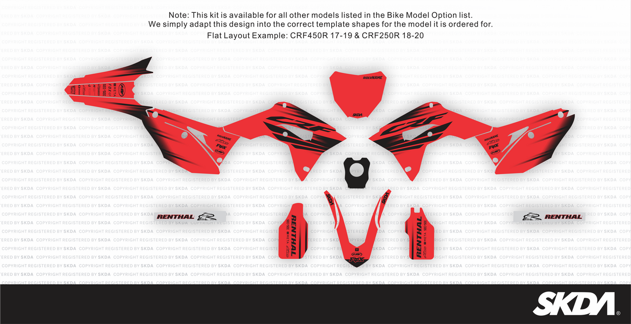 SURVIVOR Red CR/CRF Full Graphics Kit | SKDA USA