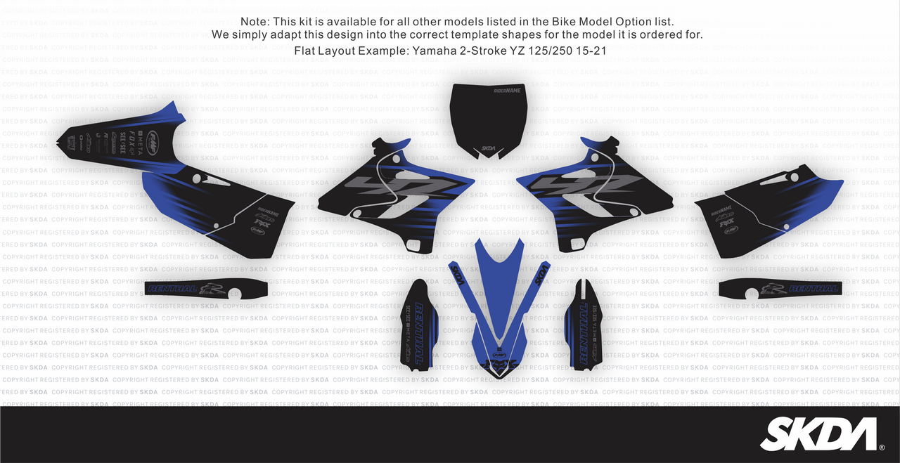 SURVIVOR Black YZ Full Graphics Kit | SKDA USA