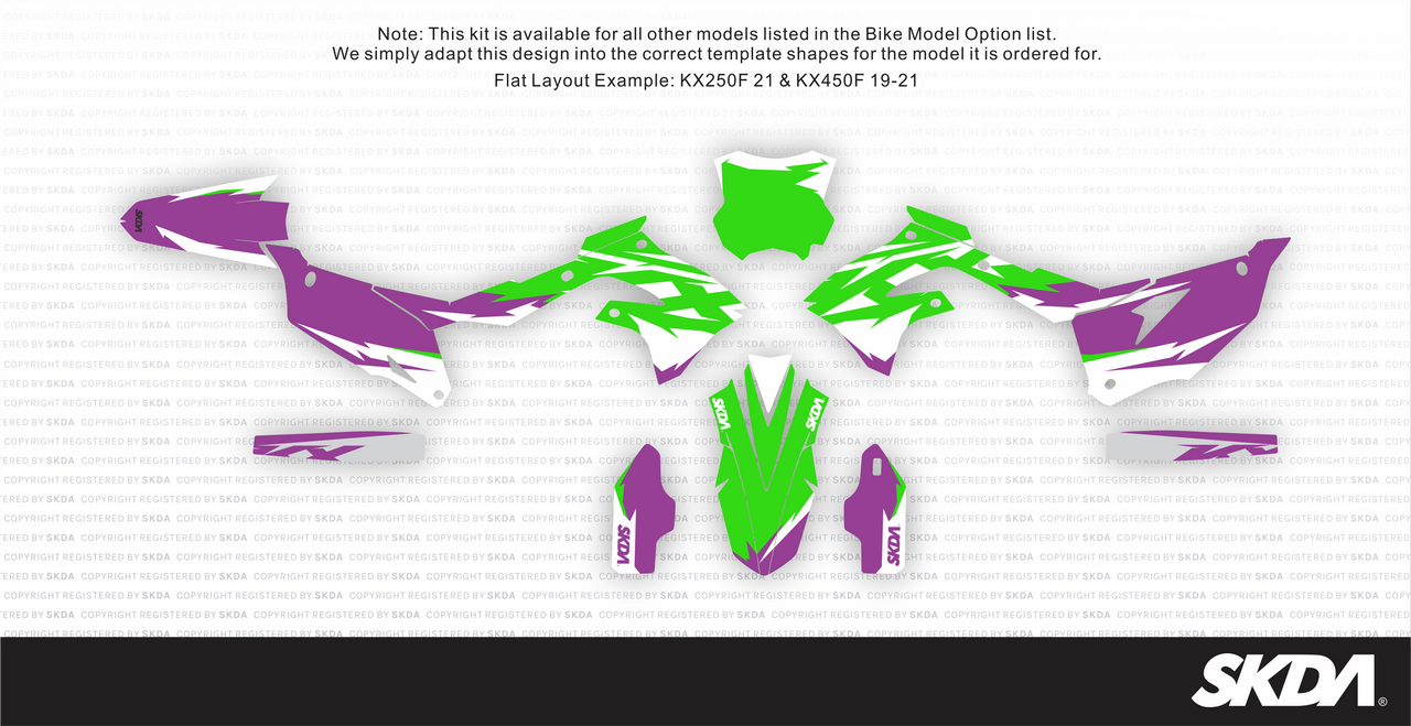 Kawasaki KX/KXF Graphics Kit - by SK Designs Australia
